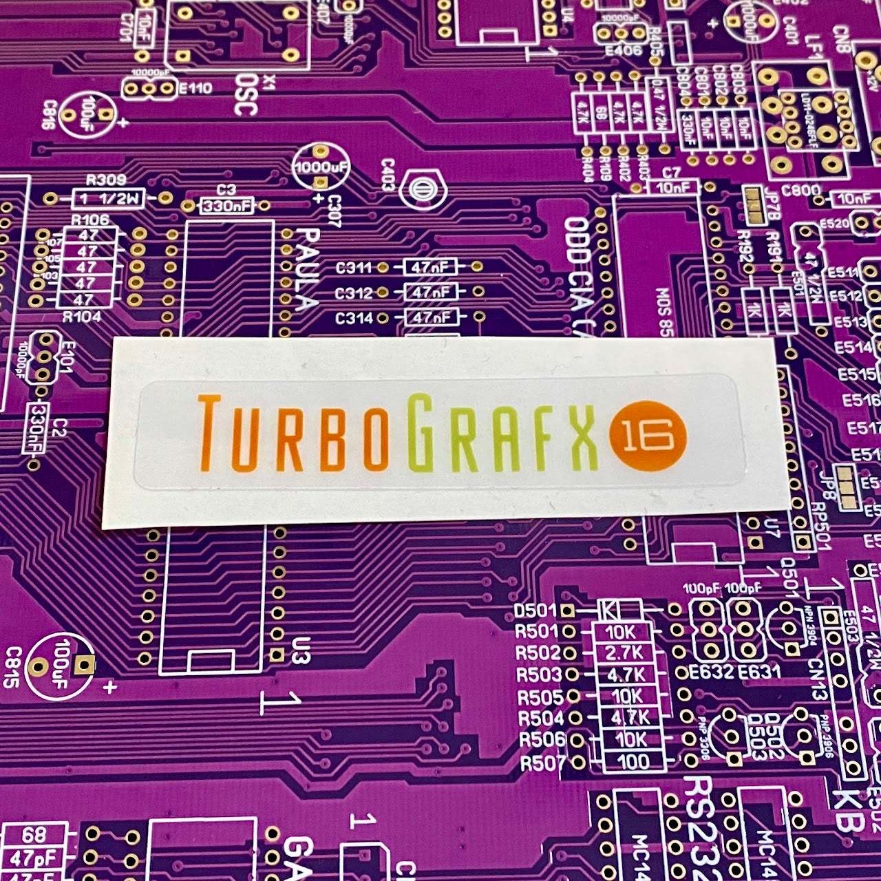 Turbo Grafx Clear Vinyl Sticker (Wide) | GrafxGear