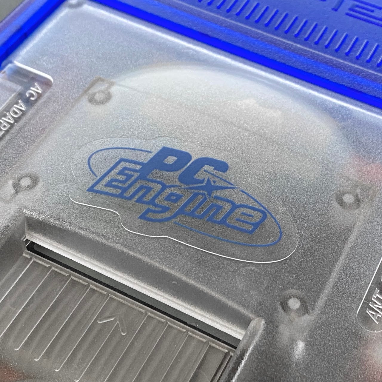 PC Engine Clear Vinyl Sticker (blue) | GrafxGear